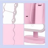 China Foldable Standing Makeup Mirror With Vanity Tray for sale