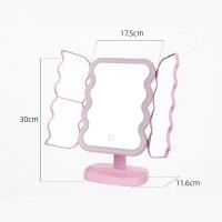 China Foldable Standing Makeup Mirror With Vanity Tray for sale