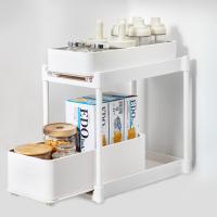 China Convenient And Practical Pull Out Multifunction Kitchen Organizer 1kg Quantity 2 Containers for sale