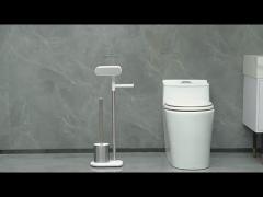 bathroom toilet paper holder and toilet brush set