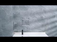 stainless steel bathroom shower caddy set
