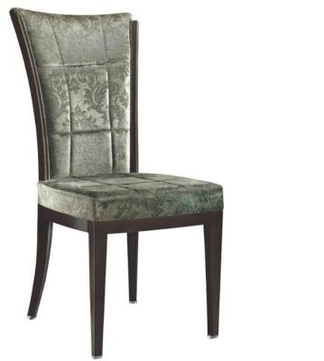 China Elegant Black Powder Coating Upholstery Dining Chair for Restaurant for sale