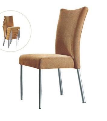 China YALEESON Stackable Light Coffee Upholstery Dining Chair for Restaurant for sale