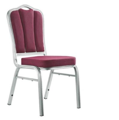 China High Quality Silver Aluminium Material Tube Stackable Dining Chair from China for sale