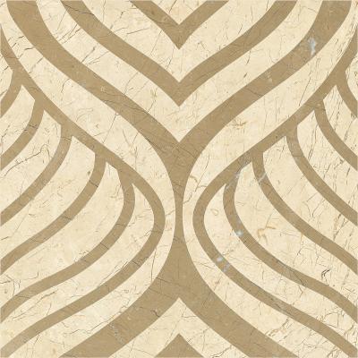 China Turkish White Aran Cream Beige Marble Flooring Natural Marble Tile High quality marble flower for sale