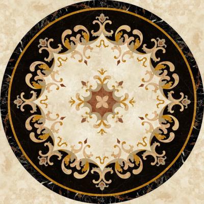 China Turkish   White Aran Cream Beige  Marble Flooringonxy  Tile High qualitymarble flower waterjet marble for sale