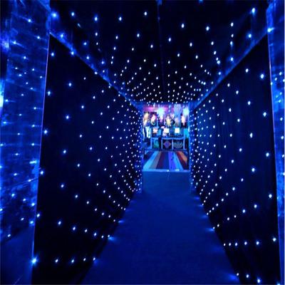 China LED Star Curtain white blue green red wedding backdrop ,led star cloth party stage backdrop concert stage decoration for sale