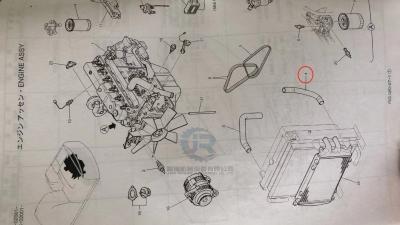 Cina Escavatore Hoses, tubo flessibile di SK200-6 SK200-6E dell'acqua del radiatore LQ05P01094P1 in vendita