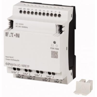 China Contact Load 8DI8RO Power source 12/24V DC or 24V AC EASY-E4-UC-16RE1P Push-in terminals for sale