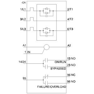 China Bypass Soft Starter Screw Terminals With Bypass Size S3 3RW4046-1BB14 for sale