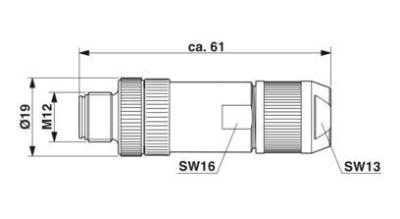 China SACC-M12MSD-4Q SH PN Data Connector 1554513 The Ultimate Choice for Data Transmission à venda