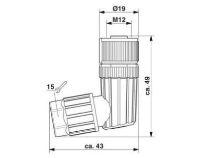 Cina SACC-M12FR-5PL 1424690 Connector The Ultimate Solution for Industrial Connectivity in vendita