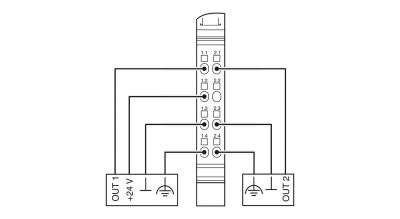 Cina IP20 Protection Level 2861263 IB IL 24 DO 2-2A-PAC Phoenix Contact Digital Module in vendita