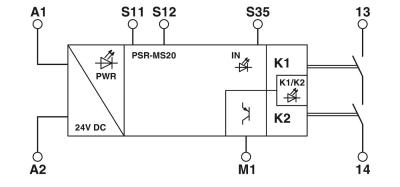 Cina PSR-MS60-2NO-24DC-SC Coupling Relay for Safety Protection in Factories and Plants in vendita