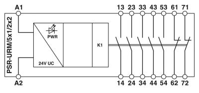 Cina PSR-SCP-24UC/URM/5X1/2X2 Coupling Relay 22.5*114.5*99MM Ideal for Protective Purposes in vendita