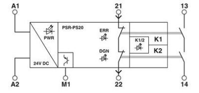 Cina 2700356 Phoenix Contact Safety Relay -PSR-PS20-1NO-1NC-24DC-SC for Voltage Shutdown in vendita