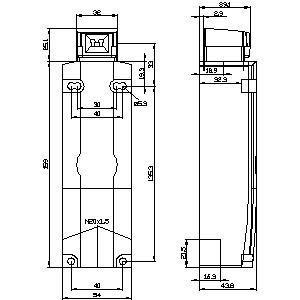 Cina 3SE5322-0SB21 Plastic Position Switch M20 x 1 5 Solenoid-Locked Actuator Head Plastic in vendita