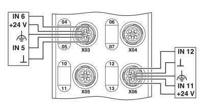 中国 AXL E PB DI16 M12 6P デジタルモジュール IP65/IP67 厳しい環境に対する保護レベル 販売のため