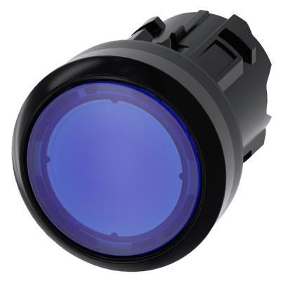 China Blue Plastic Lighted 3SU1001-0AB50-0AA0 SIRIUS ACT Pushbutton with Flat Button Design for sale