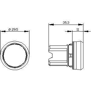 China Blue Plastic Lighted 3SU1001-0AB50-0AA0 SIRIUS ACT Pushbutton with Flat Button Design for sale