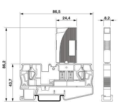 China 2 Poles 250V AC 65V DC 712123 Thermal Magnetic Device Circuit Breakers 0 25A TCP for sale