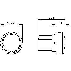 China Red Plastic SIRIUS ACT Pilot Light for Other Electrical Equipment 3SU1001-6AA20-0AA0 for sale