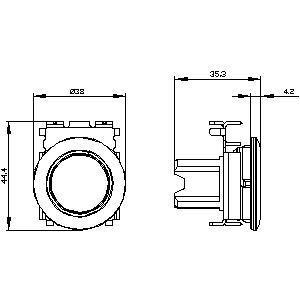 China PLC 3SU1060-0JA10-0AA0 Metal Matt Unlighted Flat Button and Bezel Recessed Mounting Black SIRIUS ACT Pushbutton for sale