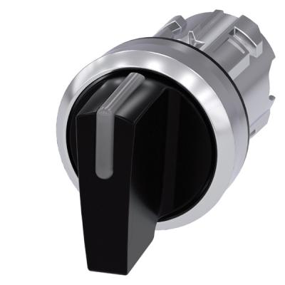 3SU1052-2BM10-0AA0 SIRIUS ACT Selector Switch Metal Shiny Short Handle 3 Positions Black