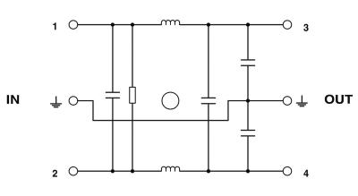 Cina 2783082 NEF 1-6 EMC Filter with 240V AC L-N 50Hz 60Hz Nominal Center Frequency in vendita