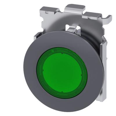 中国 Green SIRIUS ACT Pushbutton Metal Matt Lighted Flat Button And Bezel Recessed Mounting 販売のため