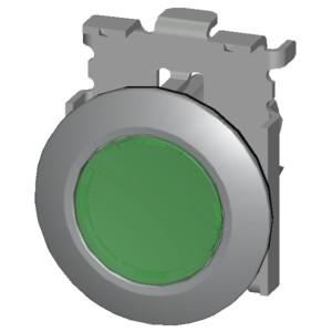 中国 Green SIRIUS ACT Pushbutton Metal Matt Lighted Flat Button And Bezel Recessed Mounting 販売のため