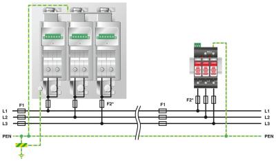 Cina 380V Rated Voltage 4 Pole 2800531 PWT 100-800AC-FM Class 1/2 Lightning/Surge Protector in vendita
