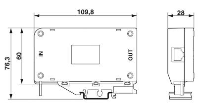 Cina 24 V DC Rated Voltage 2800763 D-LAN-CAT.5-HC Surge Protector with 1 Pole in vendita