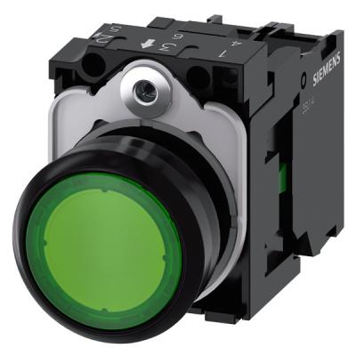 Cina Green Momentary Plastic Lighted Flat Button 3SU1102-0AB40-1BA0 Complete Unit Pushbutton in vendita