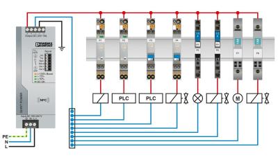 China 24V DC Rated Voltage 2800901 CB E1 24DC/1A NO P Electronic Equipment Circuit Breaker Te koop