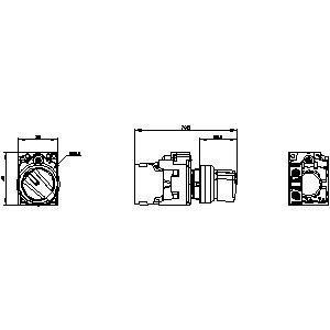 中国 2 Positions Metal Shiny Unlighted Selector Switch for SIRIUS ACT 3SU1150-2BF60-1BA0 販売のため