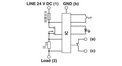 中国 24V DC Rated 2800917 CB E1 24DC/3A NC P Electronic Equipment Circuit Breaker with 5 Poles 販売のため