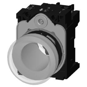 Cina Lente liscia 24V AC/DC PLC 3SU1152-6AA70-1AA0 SIRIUS ACT Metal Shiny Pilot Light in vendita