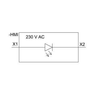 中国 Smooth Lens Flush Red Metal Shiny Lighted Pilot Light 230V AC SIRIUS ACT Complete Unit 販売のため