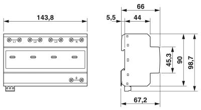 Cina VAL-ME 2801559 385/100-3S-FM Type 2 Surge Protector with 2 Poles 5-250V AC 125V AC UL in vendita