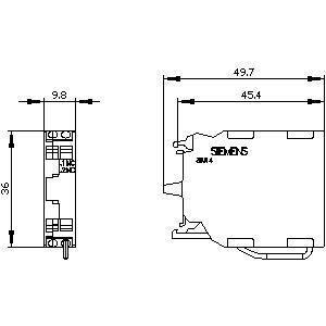 China PLC 3SU1400-1AA10-3HA0 SIRIUS ACT Contact Module Front Mounting Spring-Loaded Terminal for sale