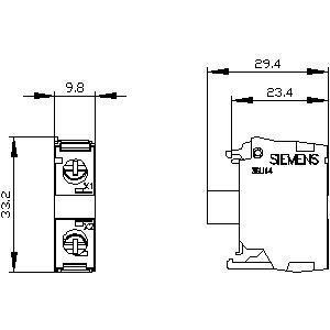 中国 PLC 3SU1401-1BH30-1AA0 SIRIUS ACT LED Module with Front Mounting and Screw Connection 販売のため