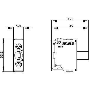 China Upgrade Your PLC System with 3SU1401-2BB30-1AA0 SIRIUS ACT LED Module and Screw Terminal à venda