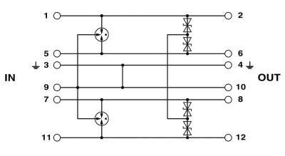 中国 24V DC Rated Surge Protector Plug 112 PT 4-EX I -24DC-ST with 4 Pole Design 販売のため