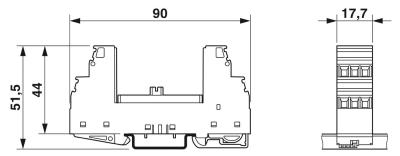 Cina 48 V DC Rated Voltage Surge Protector Base 2856126 PT 1X2 F-BE with 1 Pole in vendita
