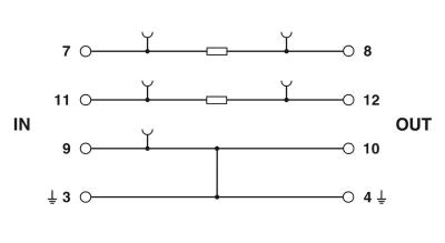 中国 1 Pole 2856139 PT 2X1-BE Surge Protector Base Ideal for 24 V AC Applications 販売のため