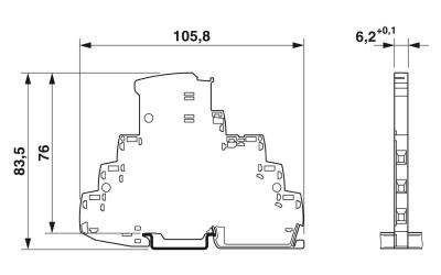 China Número de pólo 2 TTC-6-1X2-M-24DC-UT-I Protector contra sobretensão para tensão nominal de 24 V CC à venda