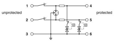 中国 12 V DC TTC-6-3-HF-M-UT-I Surge Protector 2 Pole Long Lasting Protection 販売のため