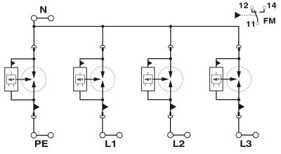 中国 2905421 FLT-SEC-P-T1-3S-350/25-FM タイプ 1 2 コンビネッド オーバージェスプロテクター 販売のため