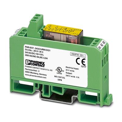 Cina 17.5*75*60.5MM relè di accoppiamento a contatto Phoenix PSR-SCF-24UC/URM/2X21 con carico di contatto in vendita